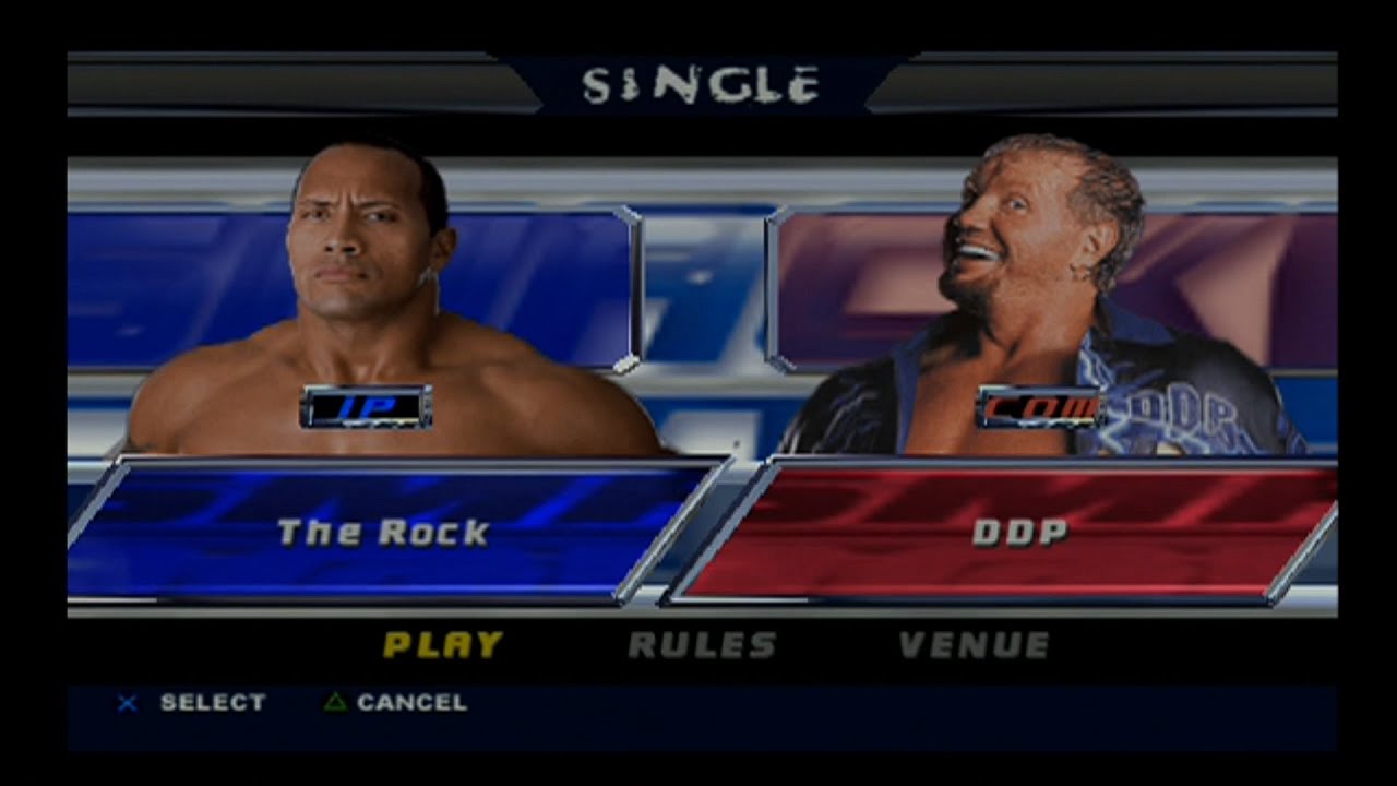 The Rock vs DDP - WWE Smackdown SYM (PS2) - YouTube