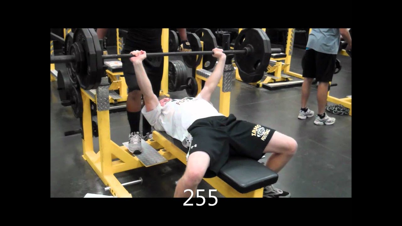 Bench press 305 lbs. and miss at 315 - Josh McCallum - YouTube