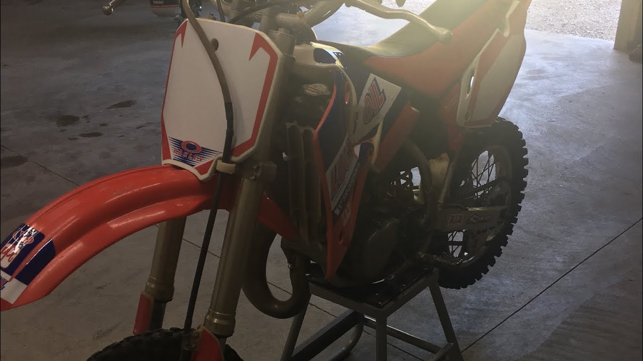 Riding my new 2002 cr80r - YouTube