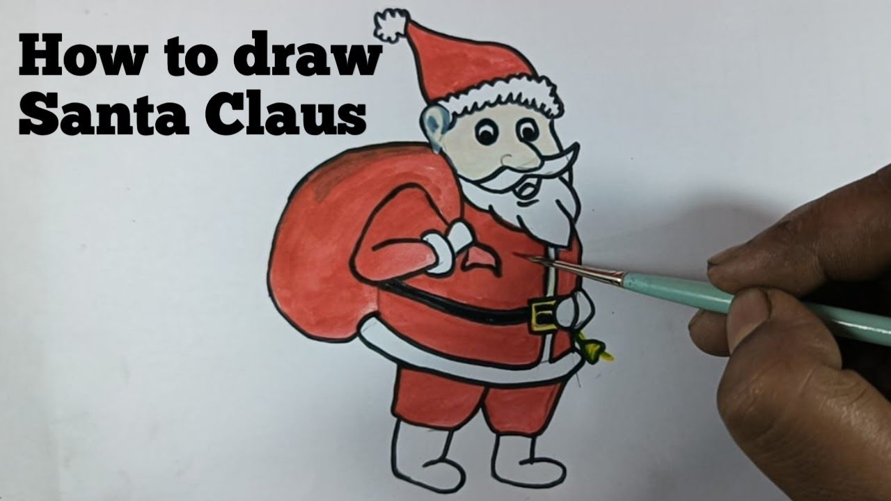 How to draw Santa Claus|Santa Claus|Easy Draw Santa Claus|Step By Step ...