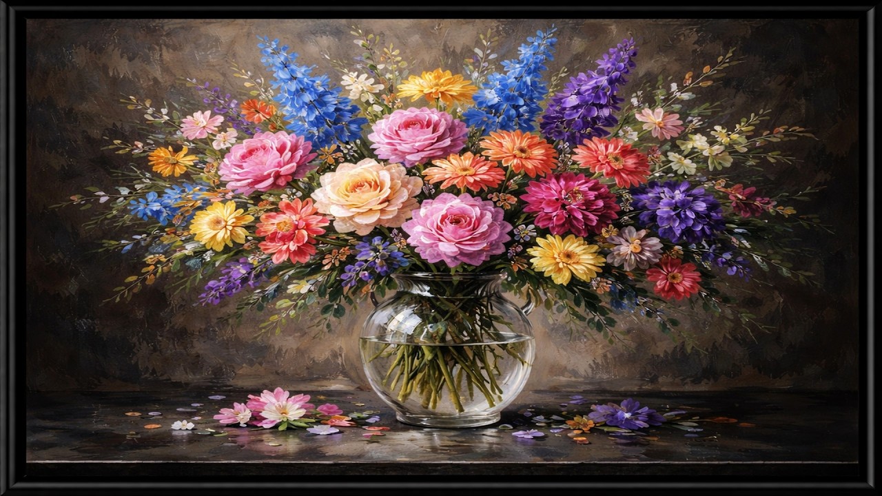 Timeless Calm Gallery — Elegant Floral Still Life in Soft Light | 4K ...