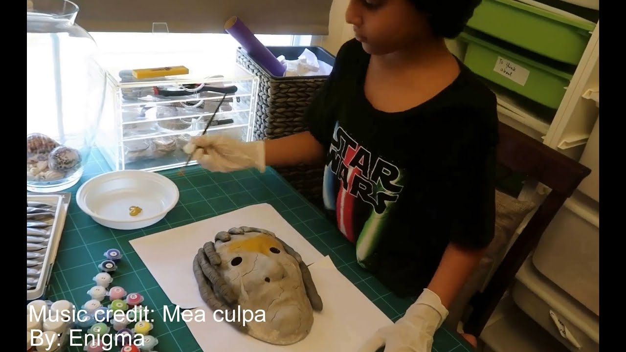 Creating 3D ancient “Greek Theatre” clay Mask - YouTube
