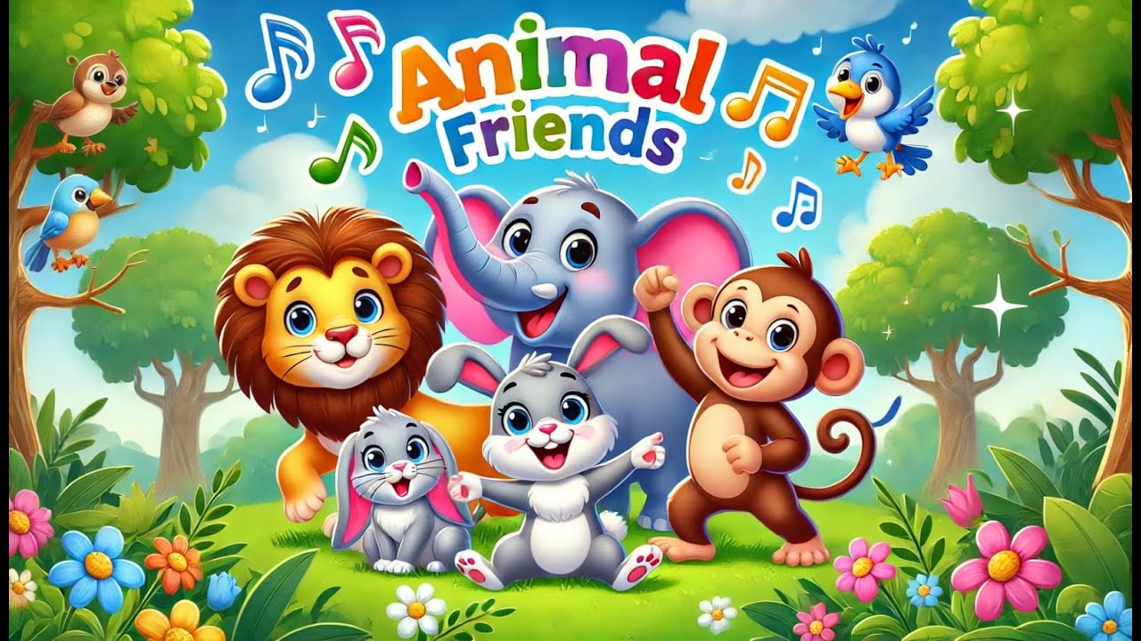 Animal Friends | Animal Song | Hindi Rhyme | Nursery Rhyme ...