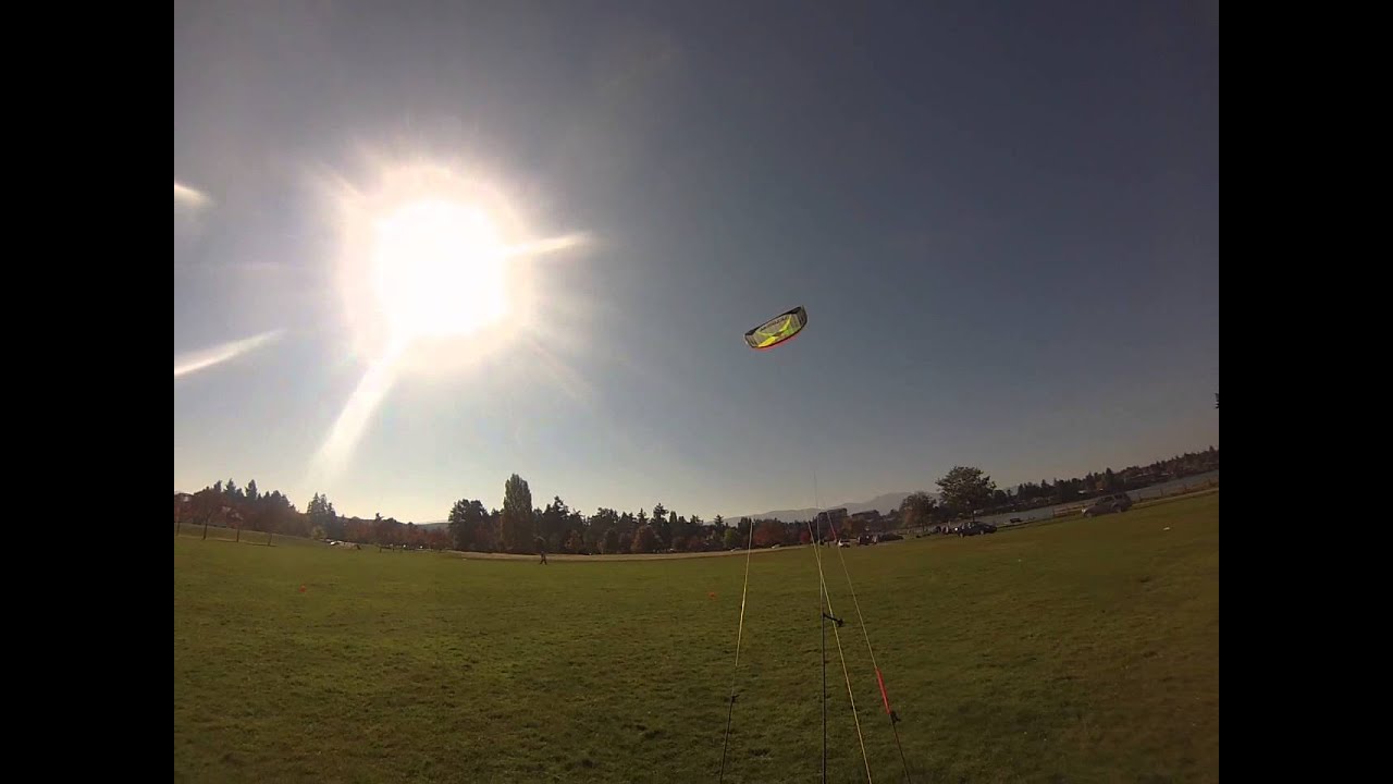 5 meter power kite training. - YouTube