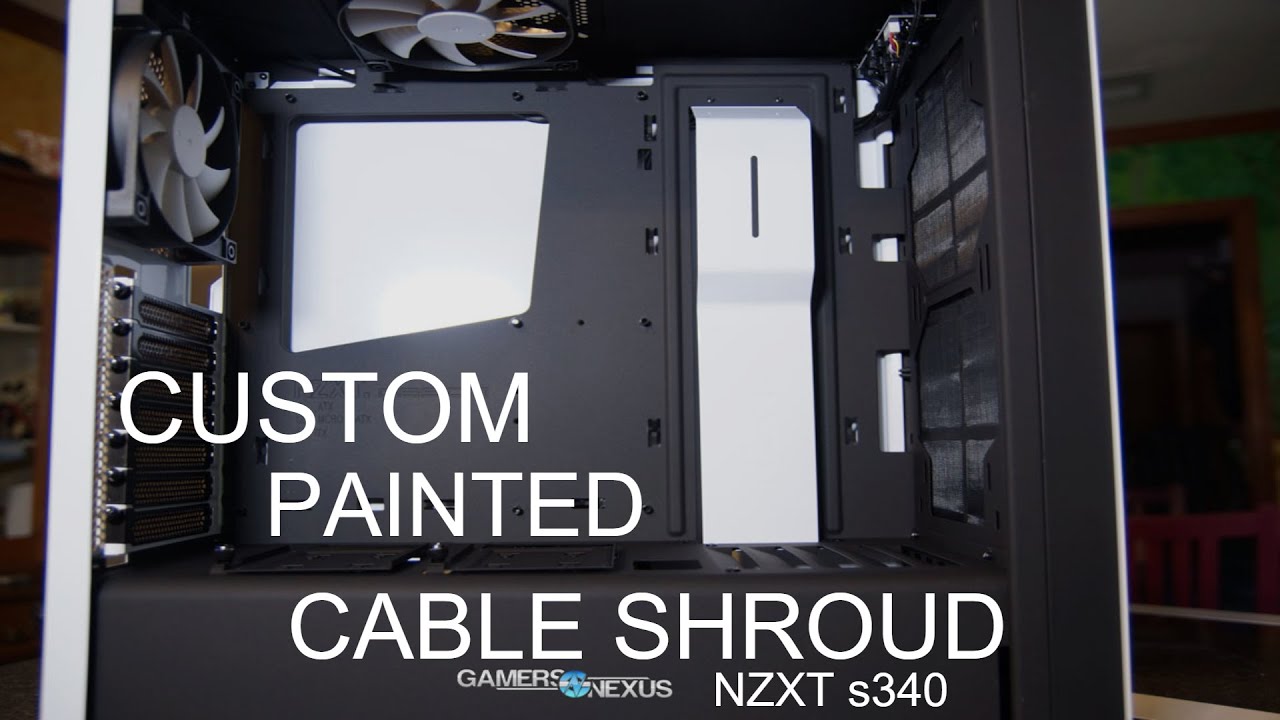 Custom Painted PC Cable Shroud - NZXT s340 - YouTube