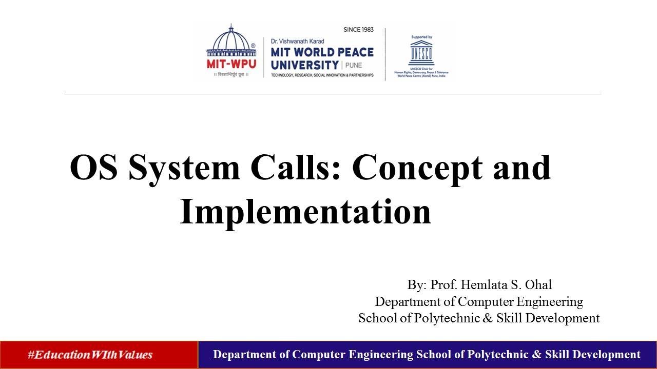 OS System call : Concept & Implementation - YouTube