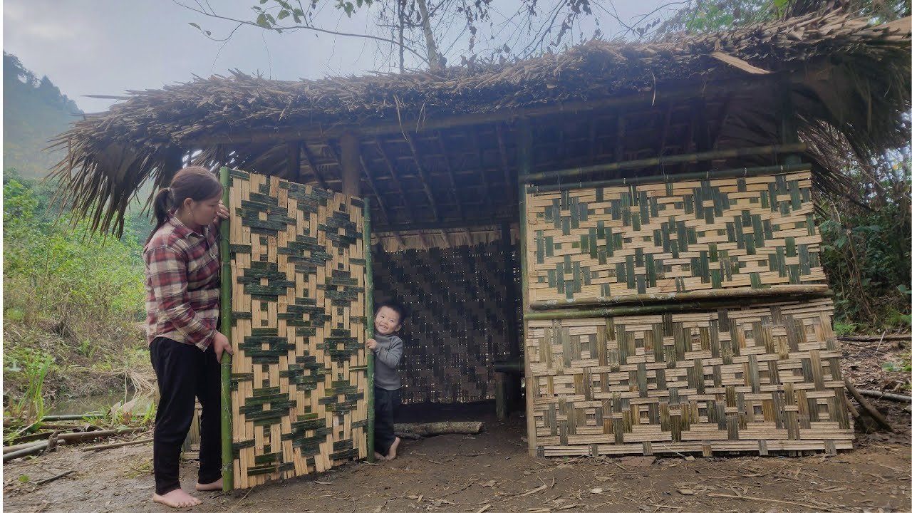 The Journey of Building a Bamboo House in a Barren Land - Making Bamboo ...