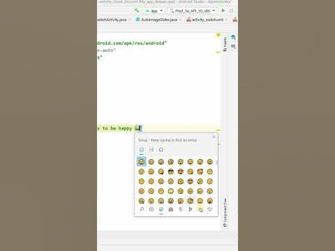 How to set emoji 's in textview in androis studio #learnandroid #shorts - YouTube