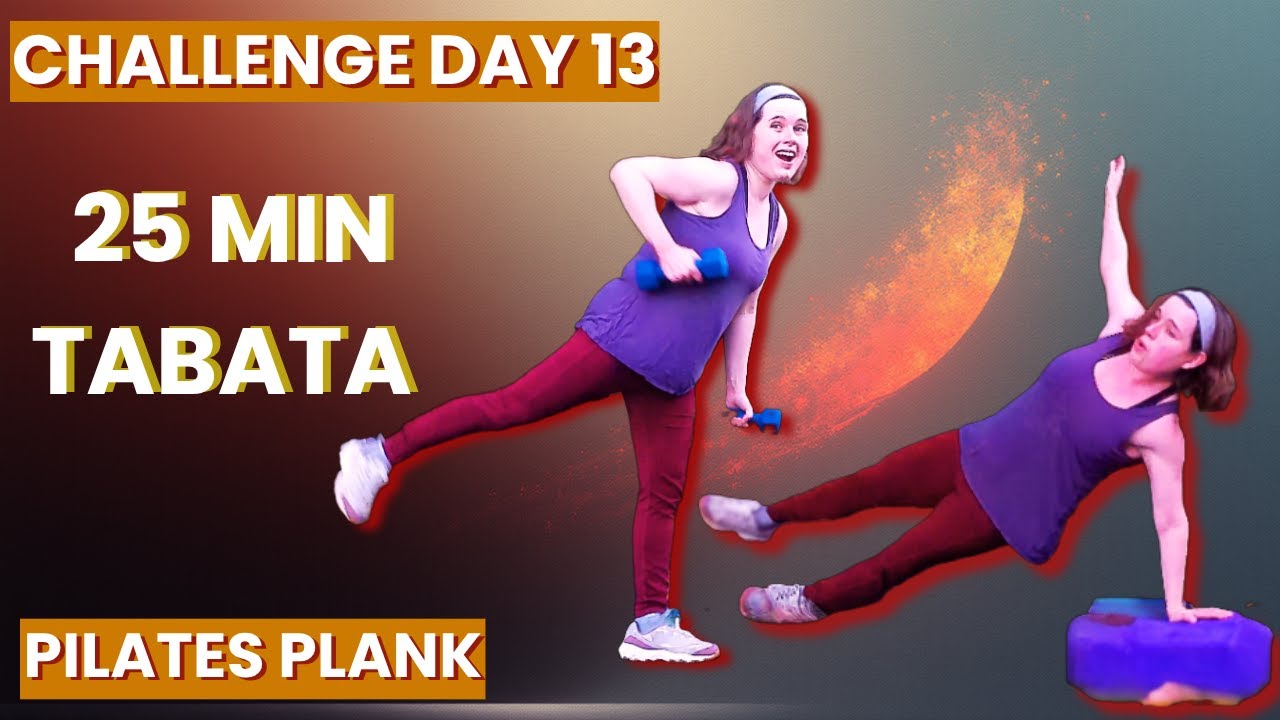 25 MIN Fat Burning Tabata with Weights Workout + Pilates Plank ...