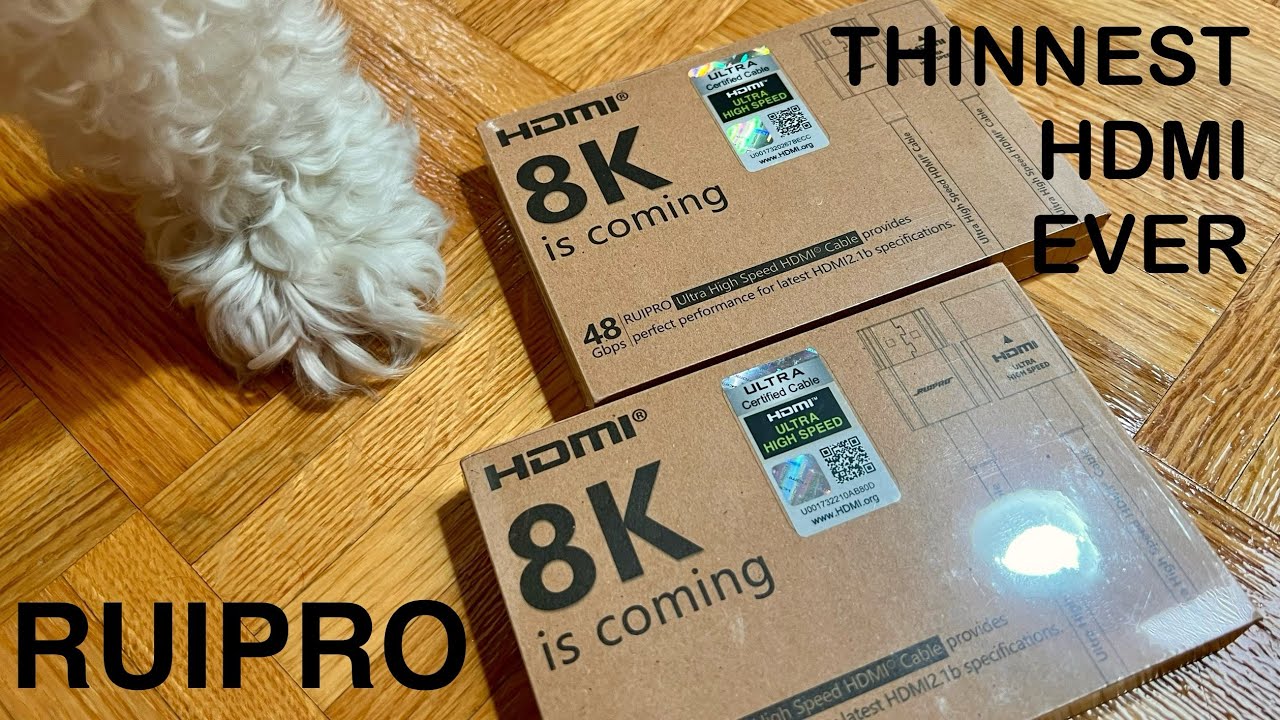 Ruipro 8K HDMI Cable - Thinnest HDMI Cable Ever !! - YouTube