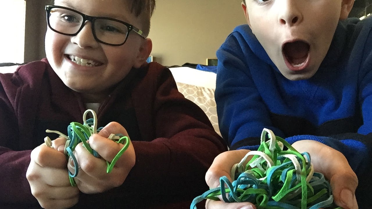 Breaking our rubber band balls!!!! - YouTube