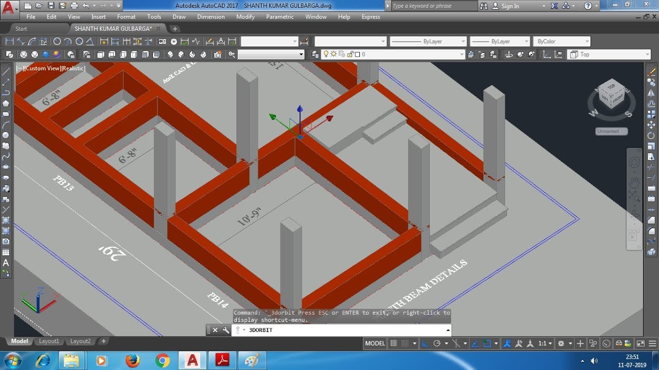 20'X30' PLAN PLINTH BEAM & BASEMENT DETAILS IN 3D - YouTube