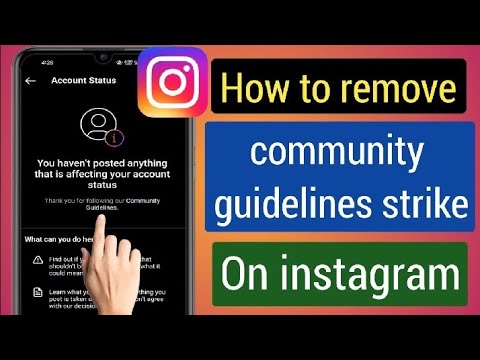 How to remove Instagram community guidelines strike | community ...