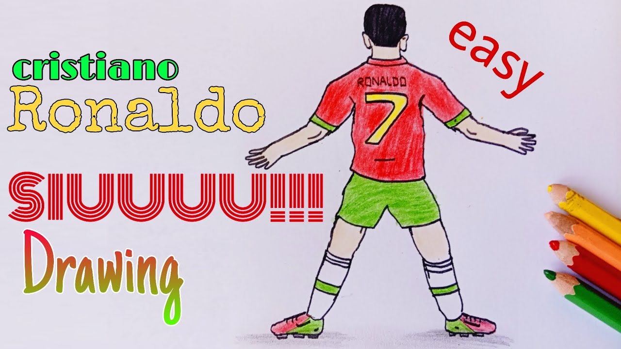 Cristiano Ronaldo Suiii Drawing Tutorial |Step by Step easy Drawing ...
