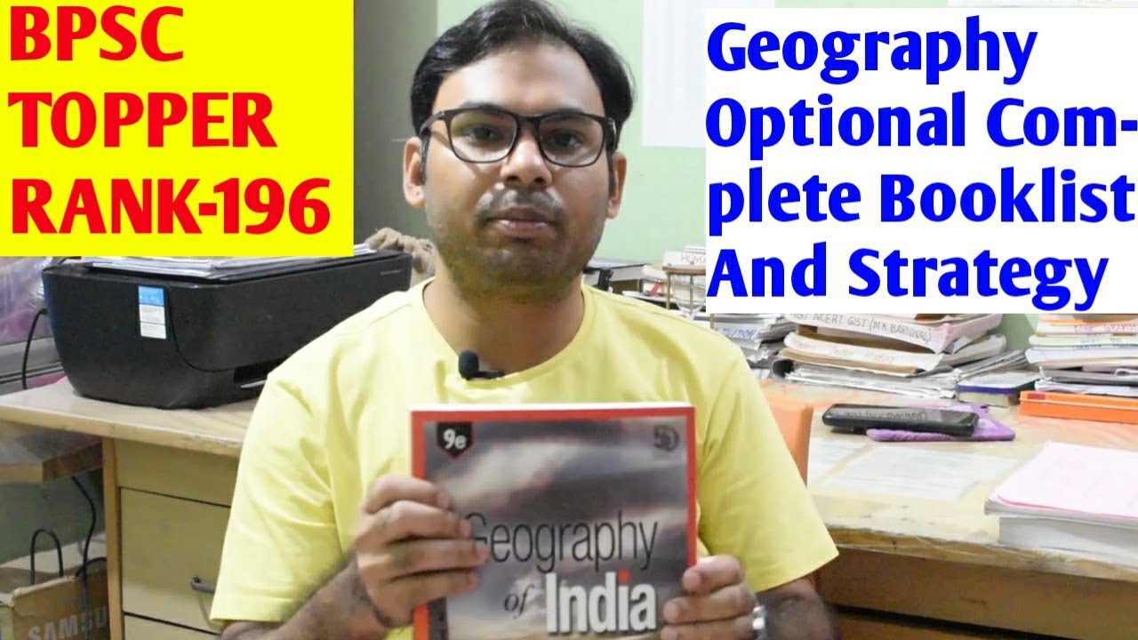 BPSC TOPPER RANK-196 Geography Optional Complete Booklist and Strategy ...