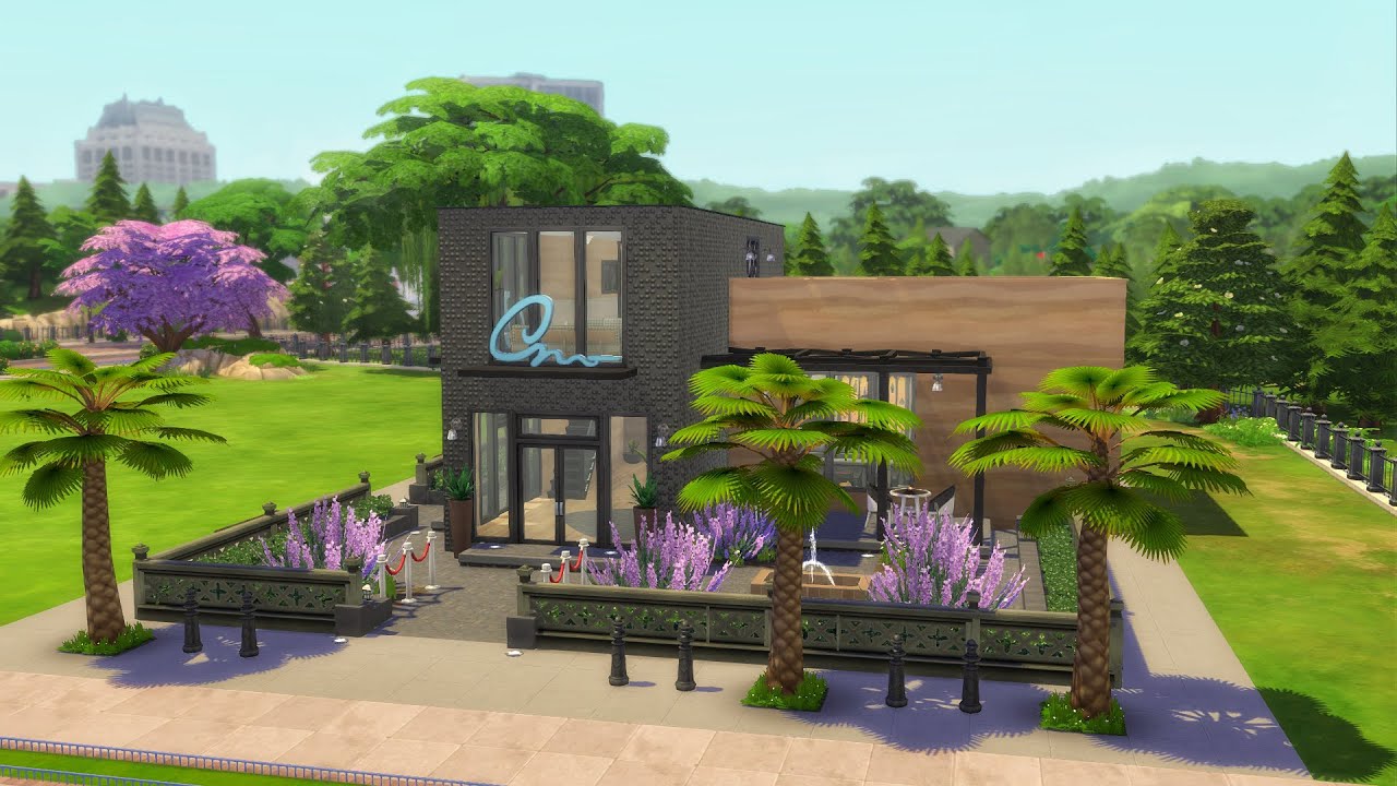 Modern Newcrest Bar🥂 | The Sims 4 Speed Build - YouTube