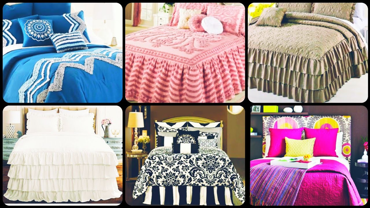 Intrigue Chenille Ruffled Flounce Luxury Bedspread/ Layer Ruffled ...