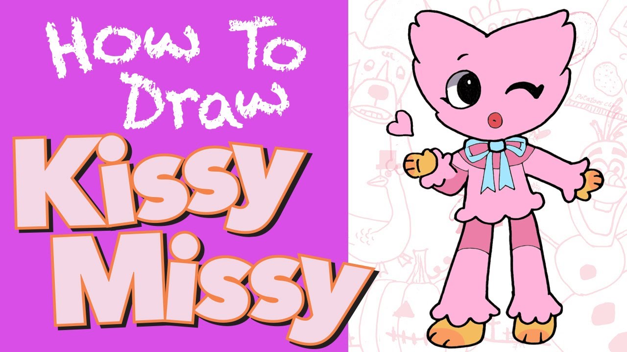 How To Draw Kissy Missy From Poppy Playtime | Easy For Kids And ...