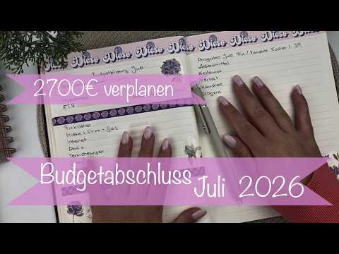 Echte Ausgaben im JULI  Budgetabschluss 2026 💕  Geldsparen mit der Umschlagmethode