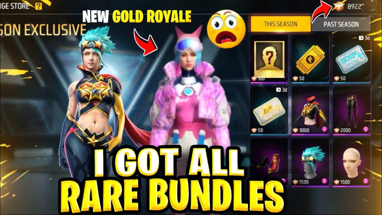 NEW RANK BUNDLE NEW GOLD ROYAL NEW FF TOKEN BUNDLE ALL CLAIM HAPPY ...