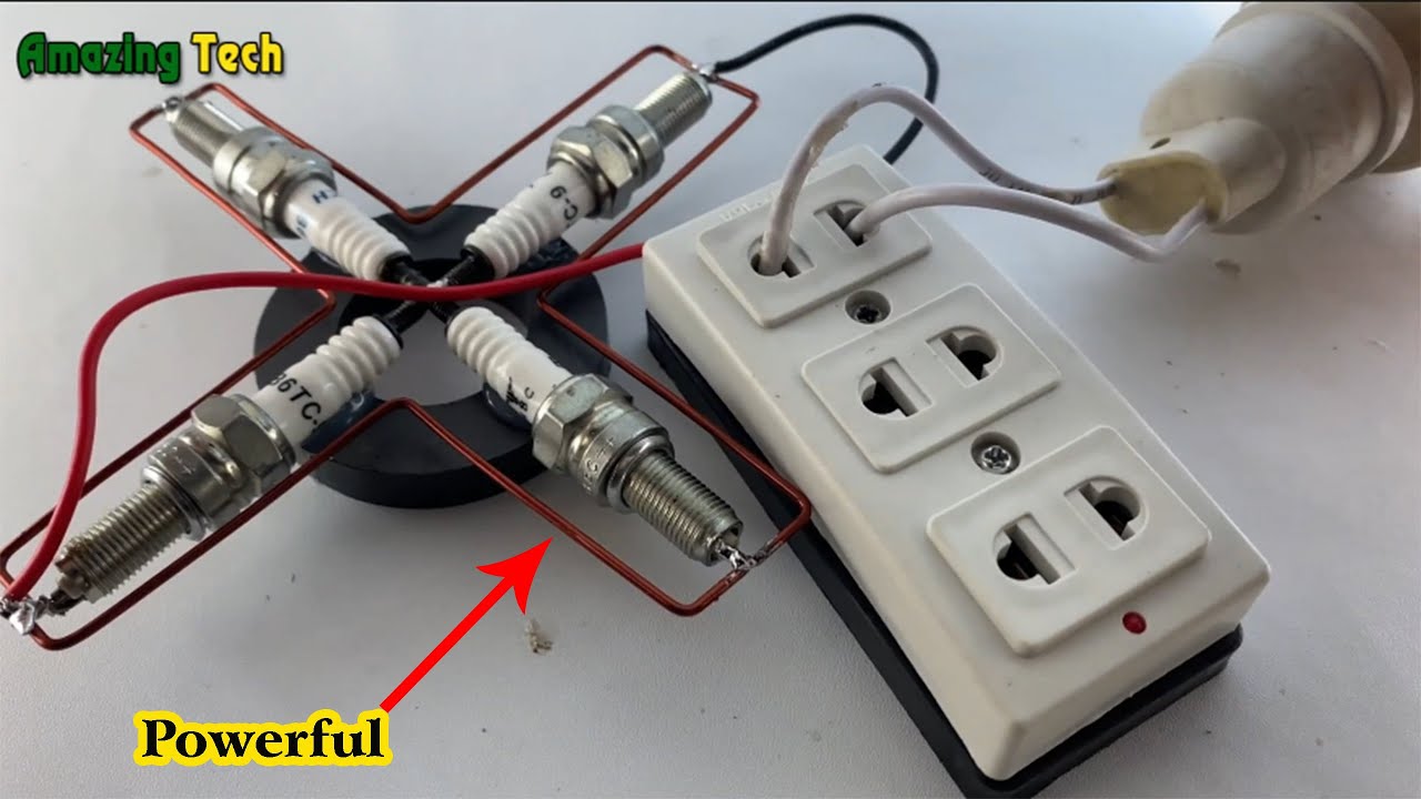 Awesome Create Free Electricity Energy 10000w Using Spark Plug # ...