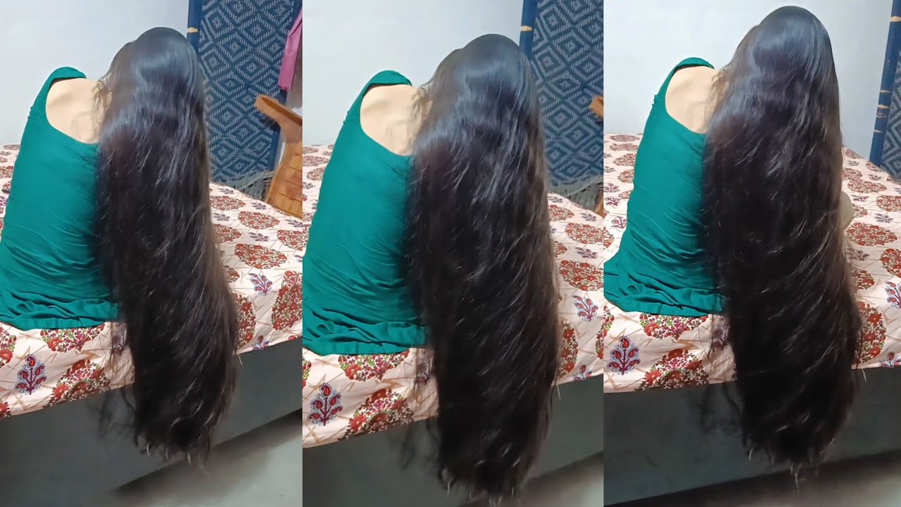 Silky long hair play on bed | @KolkataHairplay - YouTube