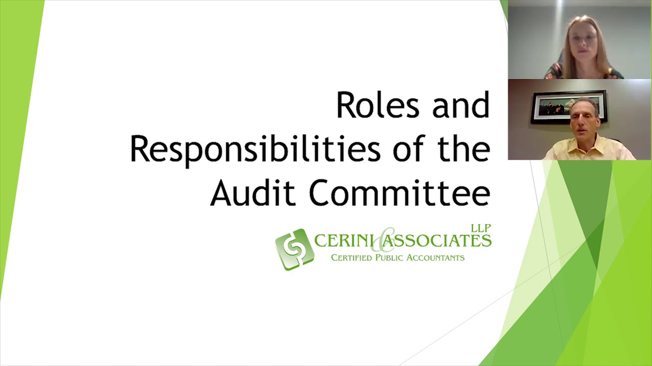 Nonprofit Audit Committee Bootcamp Part 1 - Roles and Responsibilities ...
