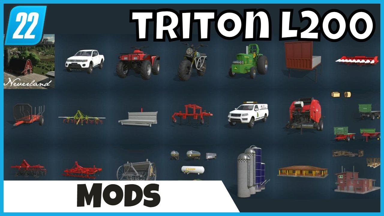 FS22 Mods | Mitsubishi Triton L200, Casa do Maragogipe e Trator de ...