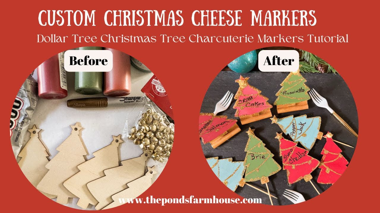 DIY Custom Cheese And Appetizer Markers With Dollar Tree Christmas ...