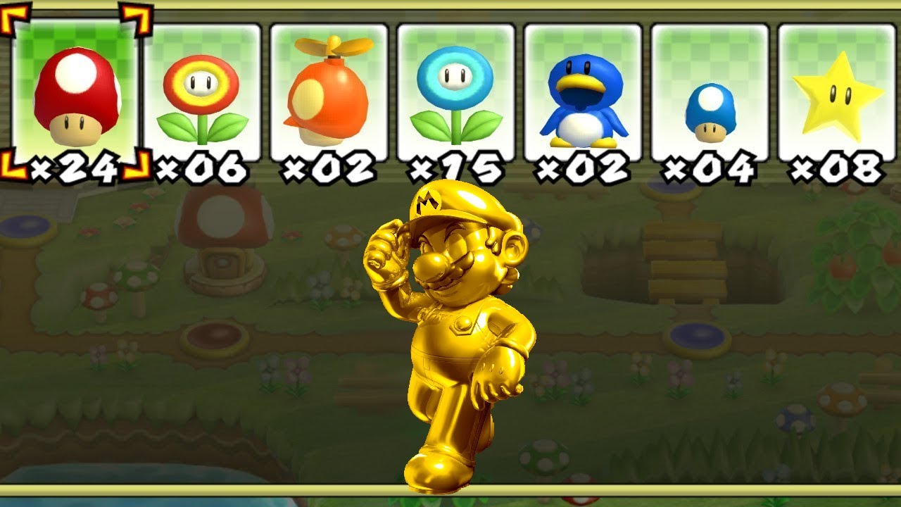 What happens when Gold Mario uses Mario's Power-Ups? - YouTube