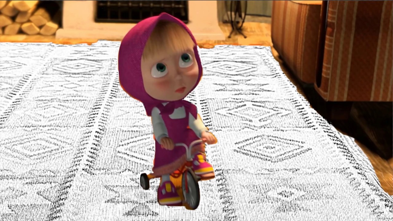 Coloring book Masha and the Bear on a bike! - YouTube