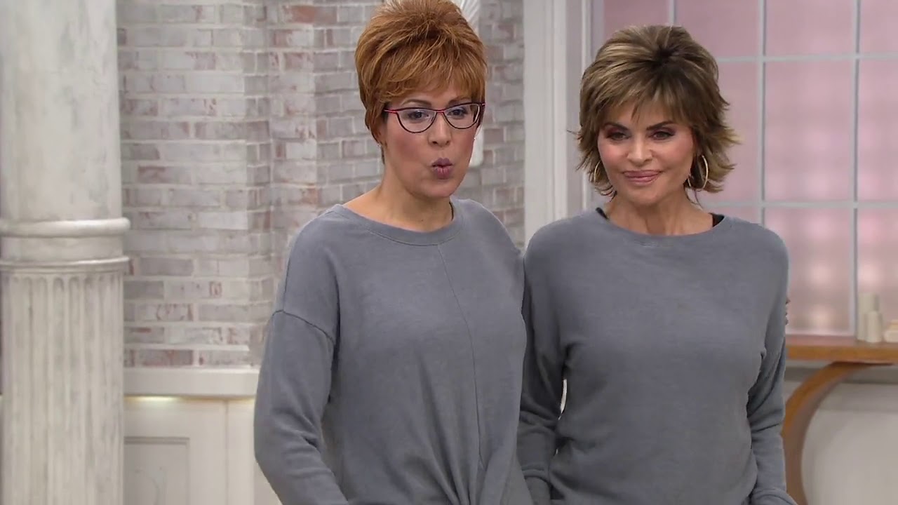 Lisa Rinna Collection Brushed Hacci Twist Front Top on QVC - YouTube