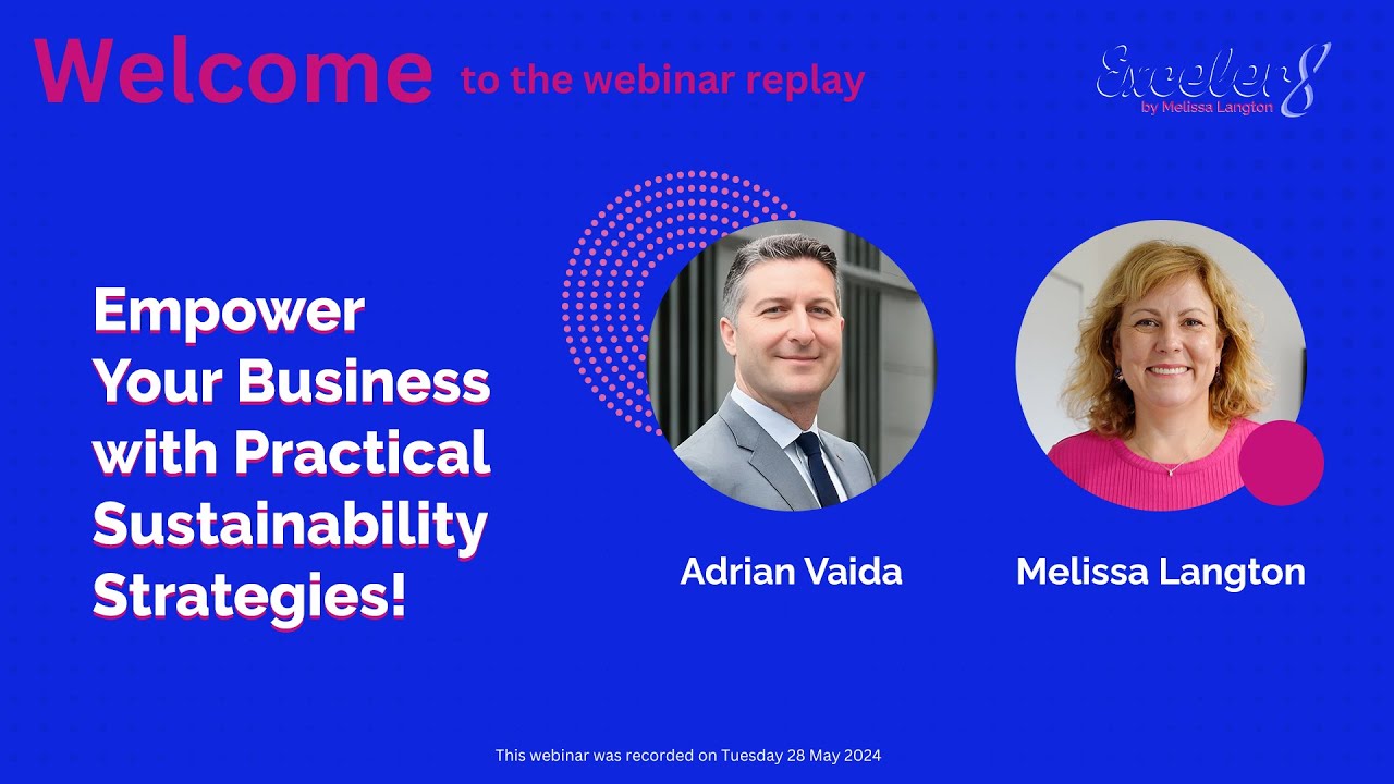 Catch the Replay: Exceler8's ESG Insights Webinar with Adrian Vaida ...