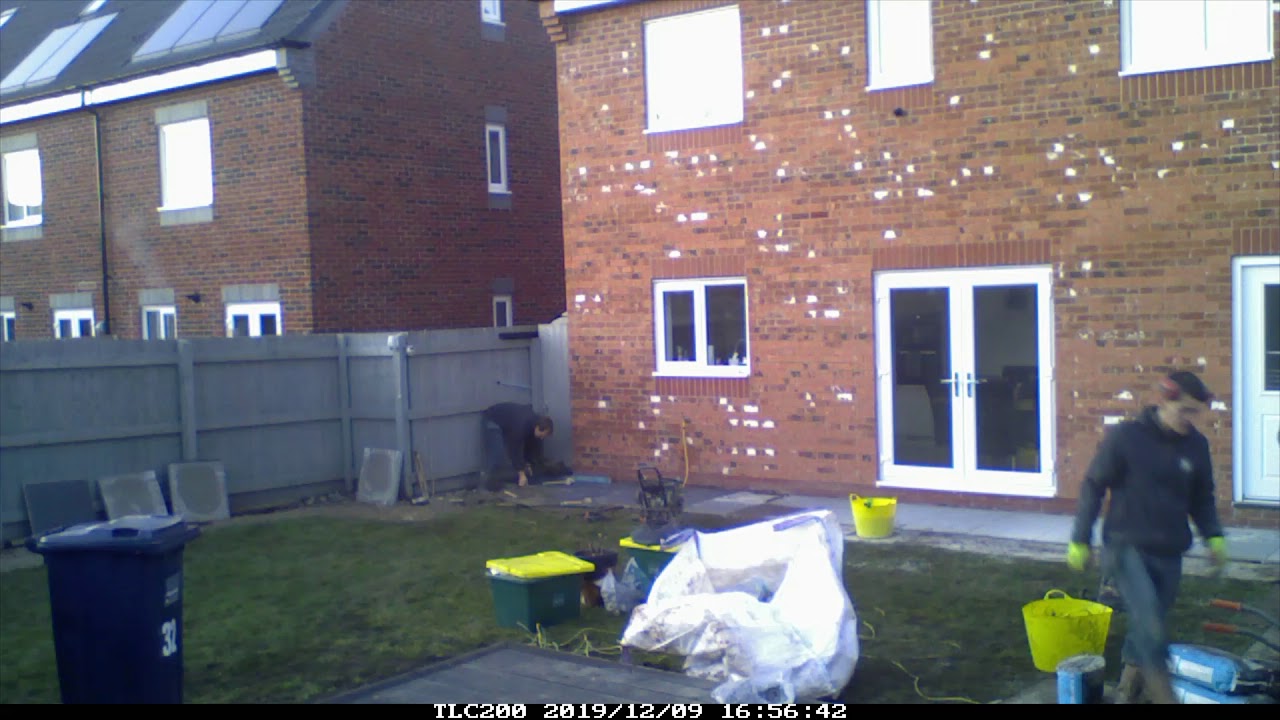 Porcelain path laying - YouTube