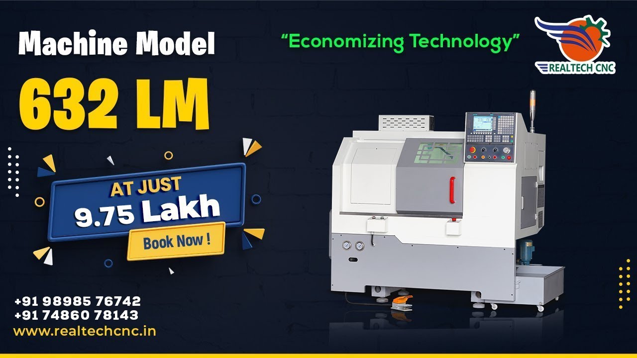 Model : 632 LM Flat Bed | RealTech CNC Machine VD-359 - YouTube