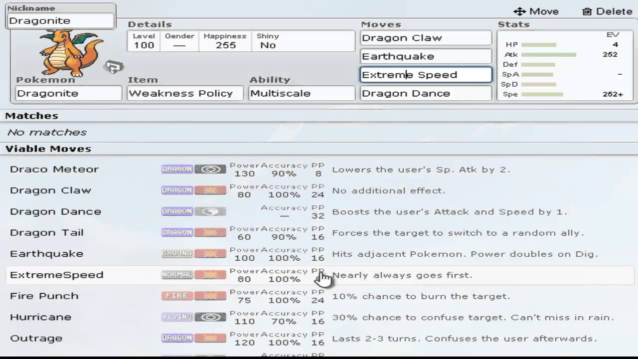 Pokemon Generation 6 Dragonite Weakness Policy Sweep Set - YouTube