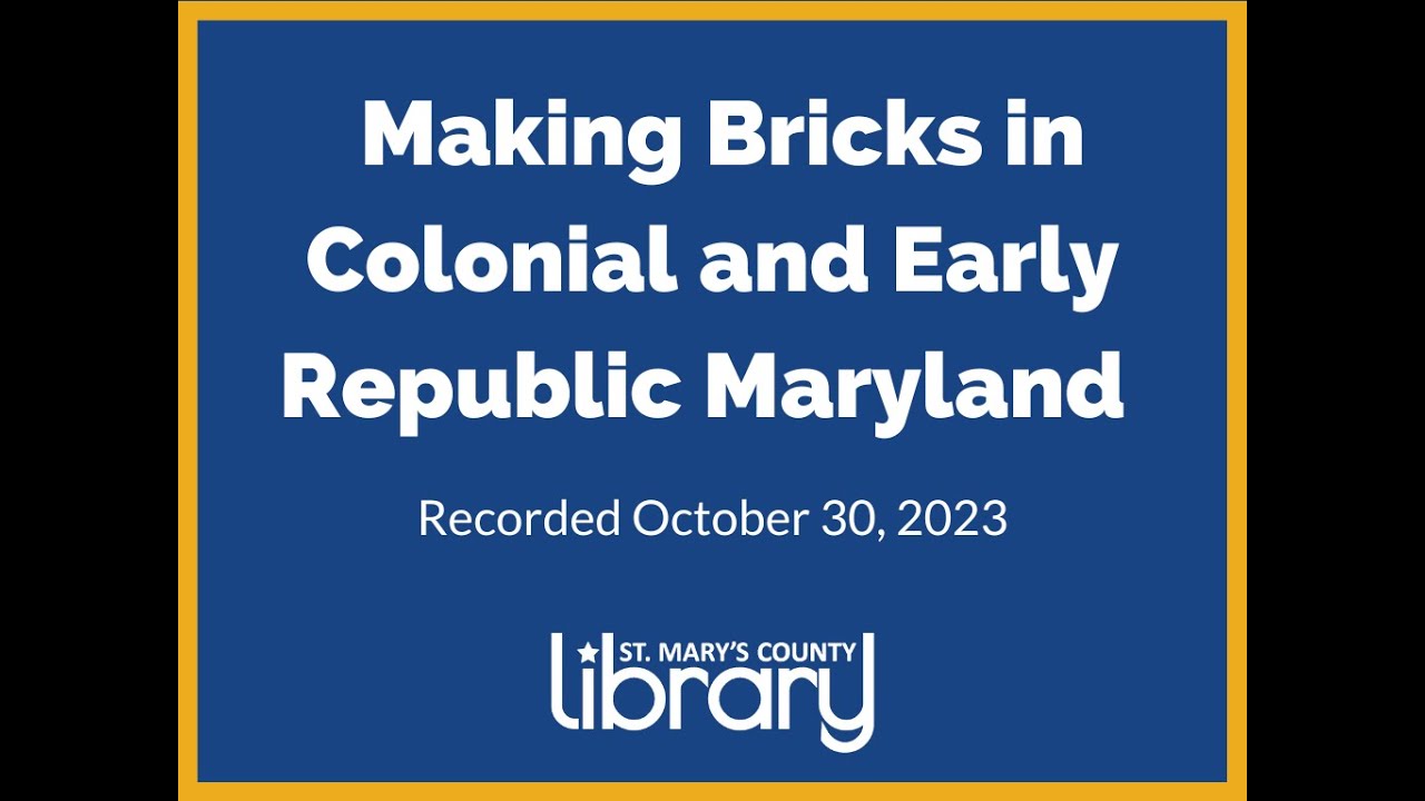 Making Bricks in Colonial and Early Republic Maryland - YouTube