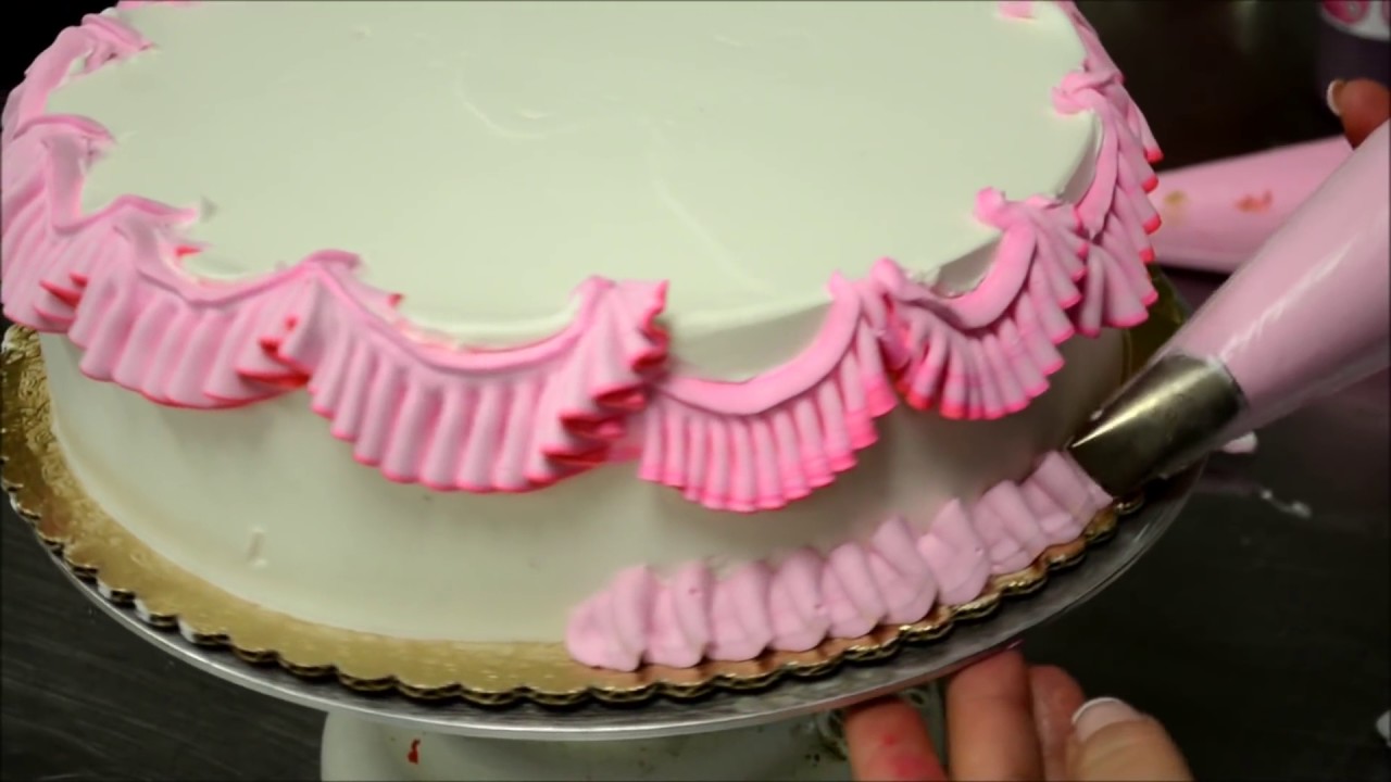 Chef Making a Pink Birthday Cake in Bakery - YouTube