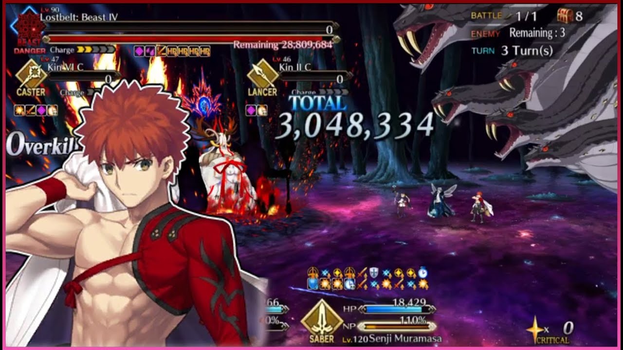 【FGO】NA 2023 Tunguska - BEAST IV boss fight『3 Turns Farm』 ft. Senji ...
