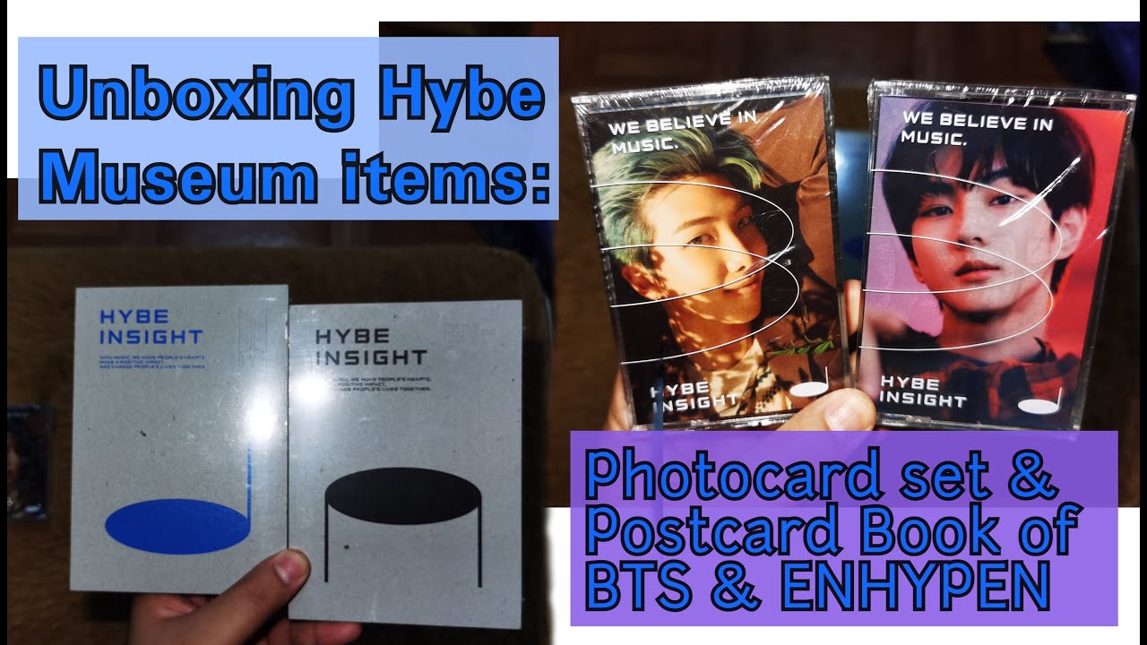 KPOP Unboxing: Hybe Museum items~ Photocard set & Postcard book of BTS ...