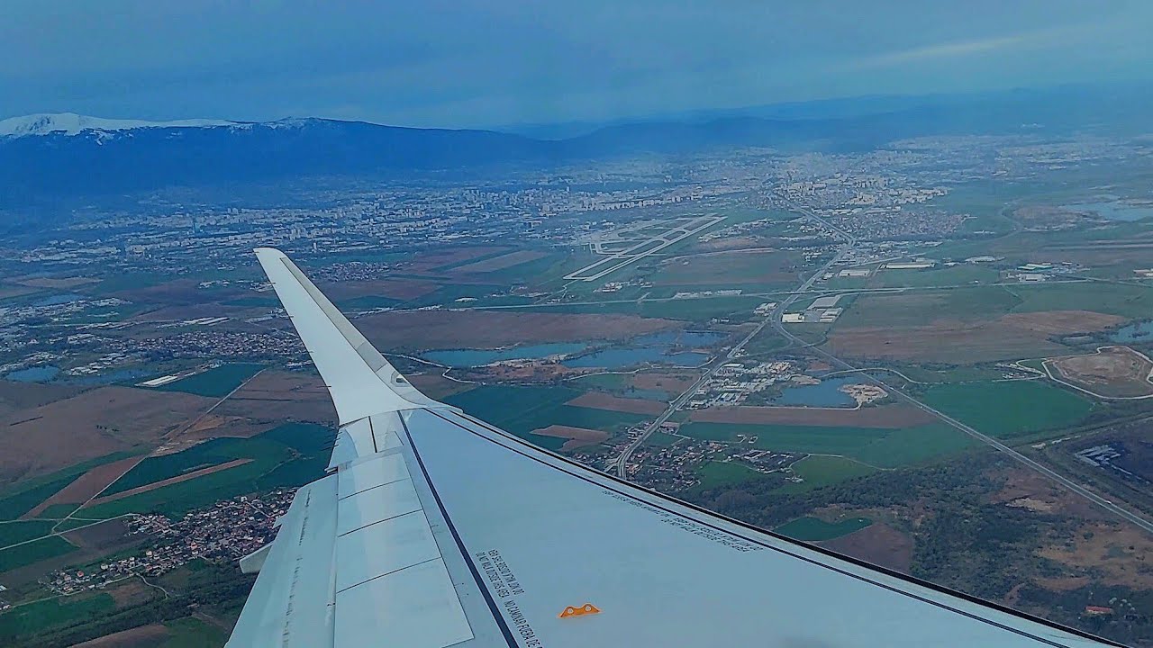 Bulgaria Air A320 sunrise Takeoff from Sofia - YouTube