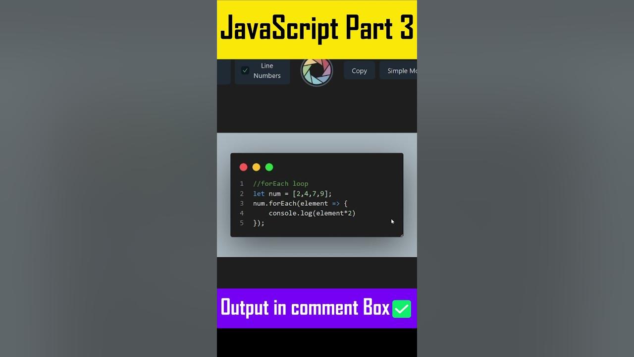 Javascript Part 3 Question Foreach Loop Codingjavascript Frontendcourse Youtube