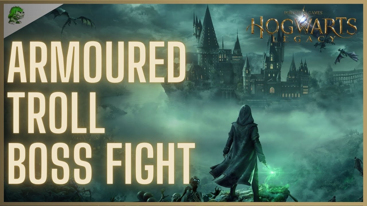 Hogwarts Legacy Armoured Troll Boss Fight - YouTube