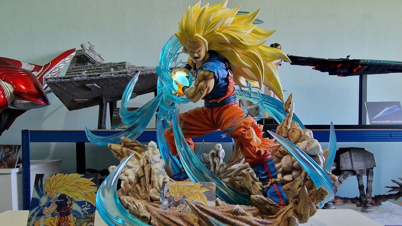 Repaint Goku SSJ3 KAMEHAMEHA KD Collectibles - YouTube