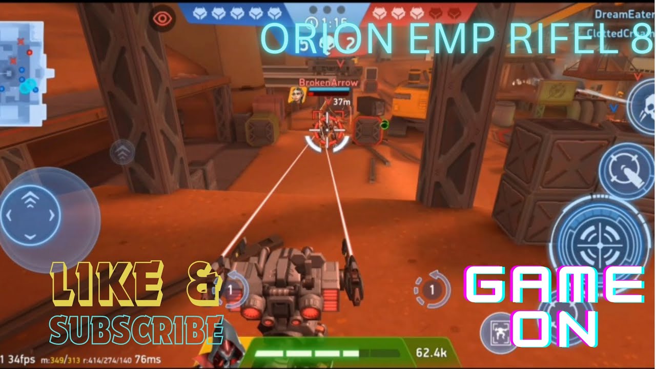 ORION EMP RIFEL 8 MECH Arena Gameplay 🎮 COOL GAMER AJ DON'T FORGET TO ...