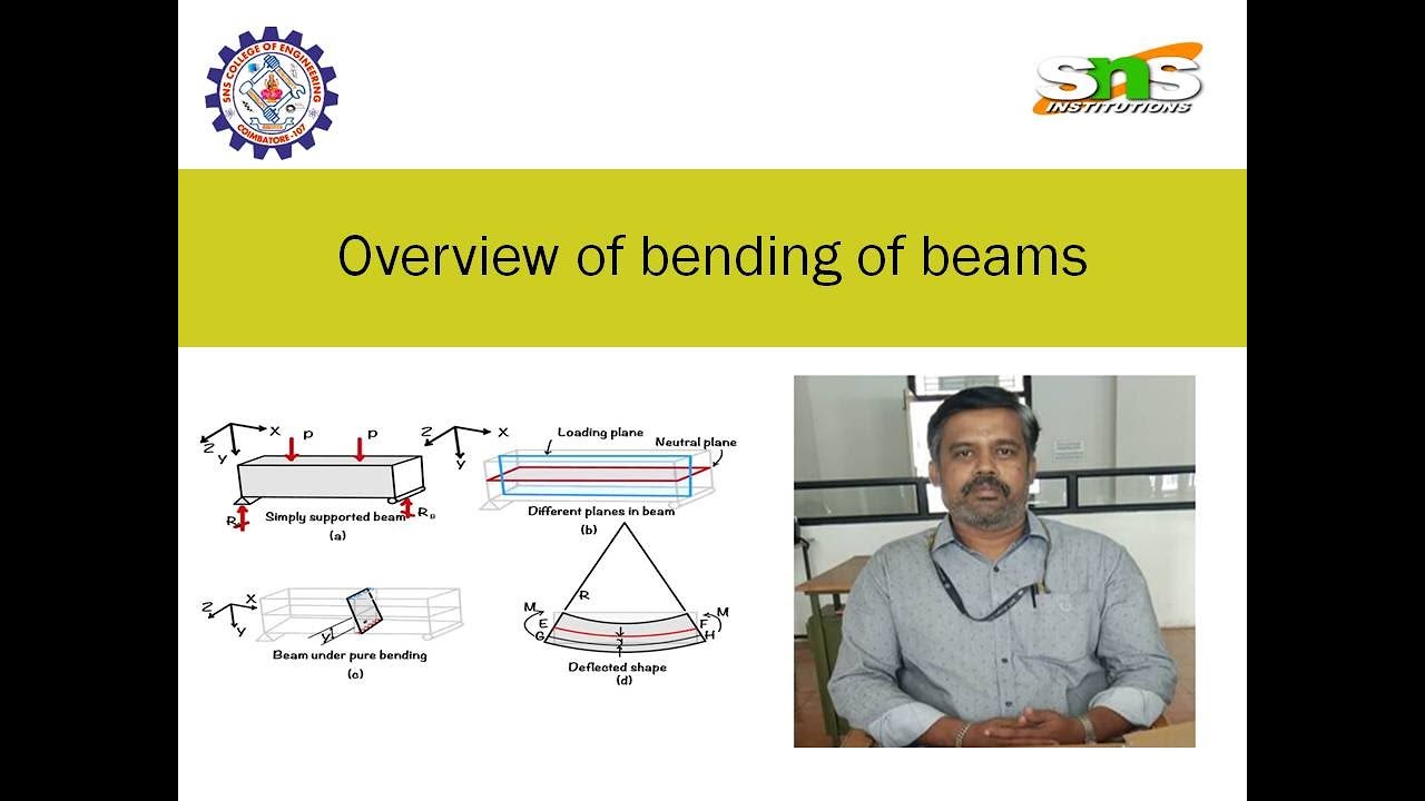 Overview of bending of beam I Dr.B.Vijayakumar I SNS Institutions - YouTube