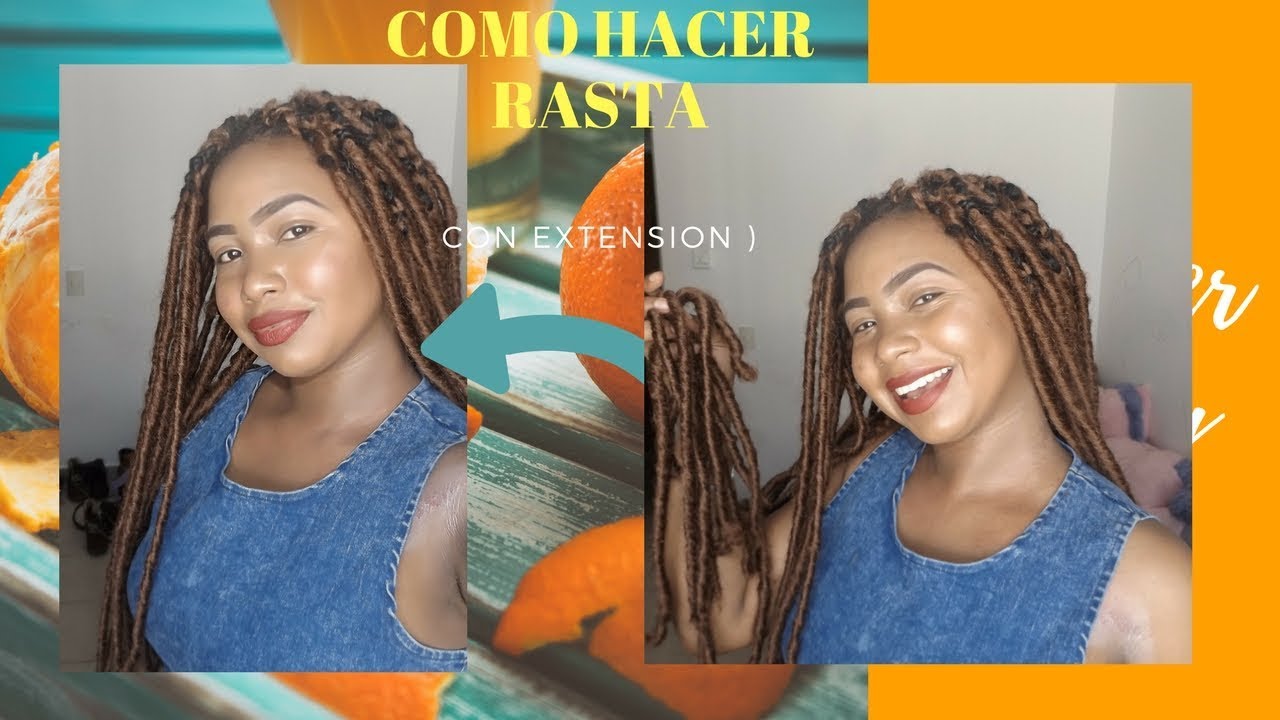 Como Hacer Rastas/Extensiones de cabello sintetico - YouTube