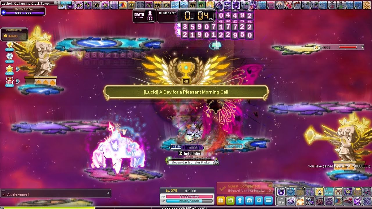 [EPIC]MapleStory - Dark Knight solo Hard Lucid! (1st clear: 18/6/23 ...