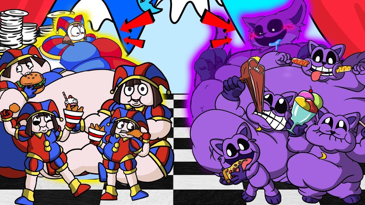 NEW The Amazing Digital Circus NEW Fat Dogday VS Fat CatNap05 phases ...