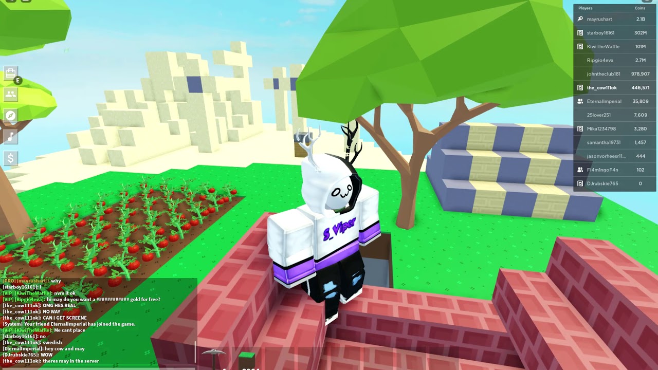 i found mayrushart when i was playing sky block in roblox - YouTube